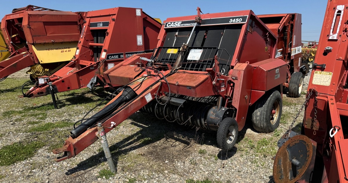 1987 Case IH 3450 round baler at Baker and Sons Equipment Co
