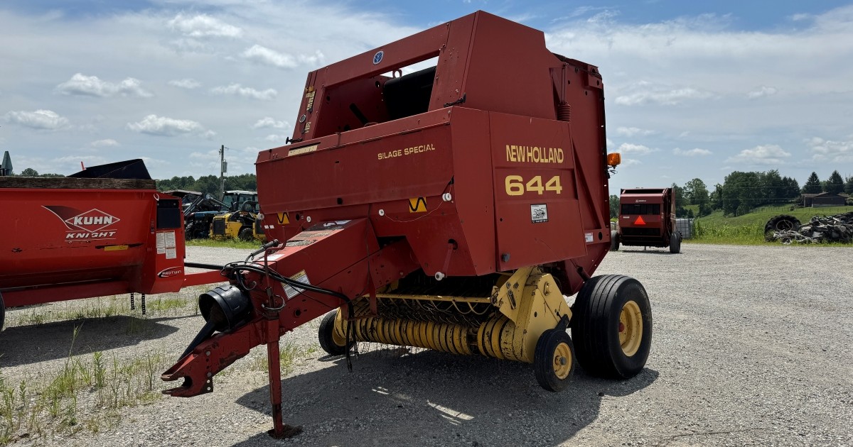 1998 New Holland 644 round baler at Baker and Sons Equipment Co